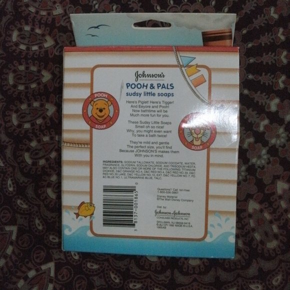 Winnie The Pooh | Bath | Vintage Nib Johnsons Pooh Pals 4 Sudsy Little ...